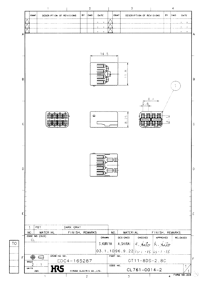 HRS PC-1660(10) Rectangular Connector Housing