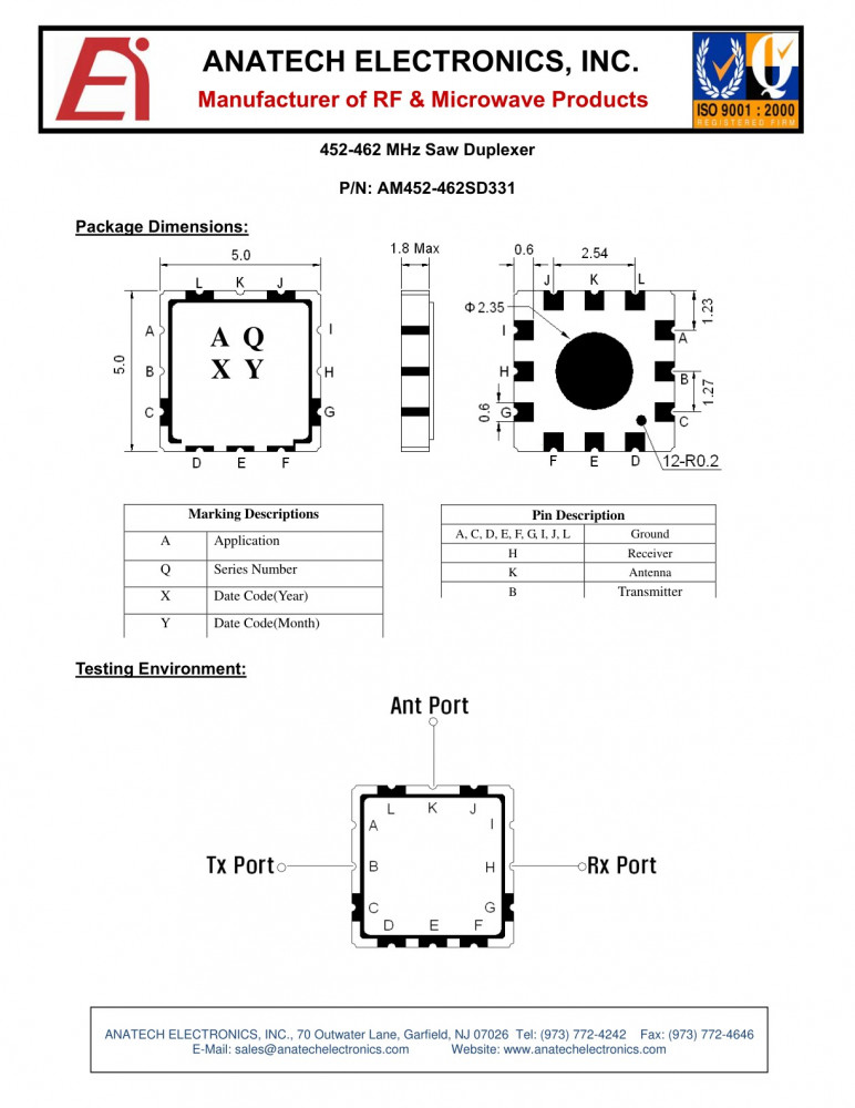 AM452-462SD331 technical document page 2