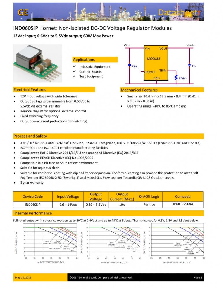 IND060SIP datasheet page 1