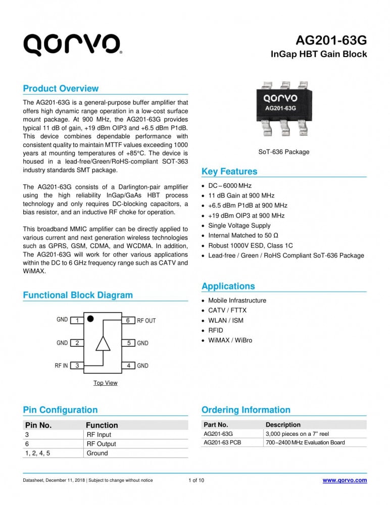 AG201-63G technical document page 1