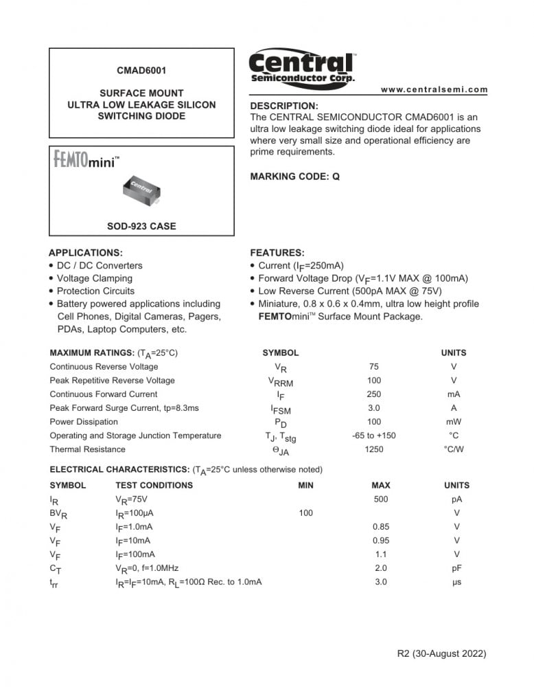 CMAD6001 datasheet page 1