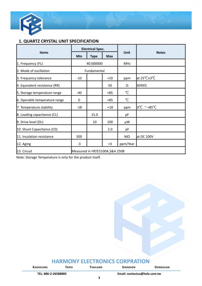 HELE X2B040000BF1H-HT datasheet page 4