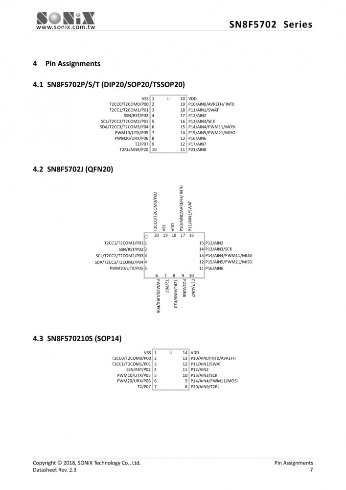 SN8F5702 datasheet page 7