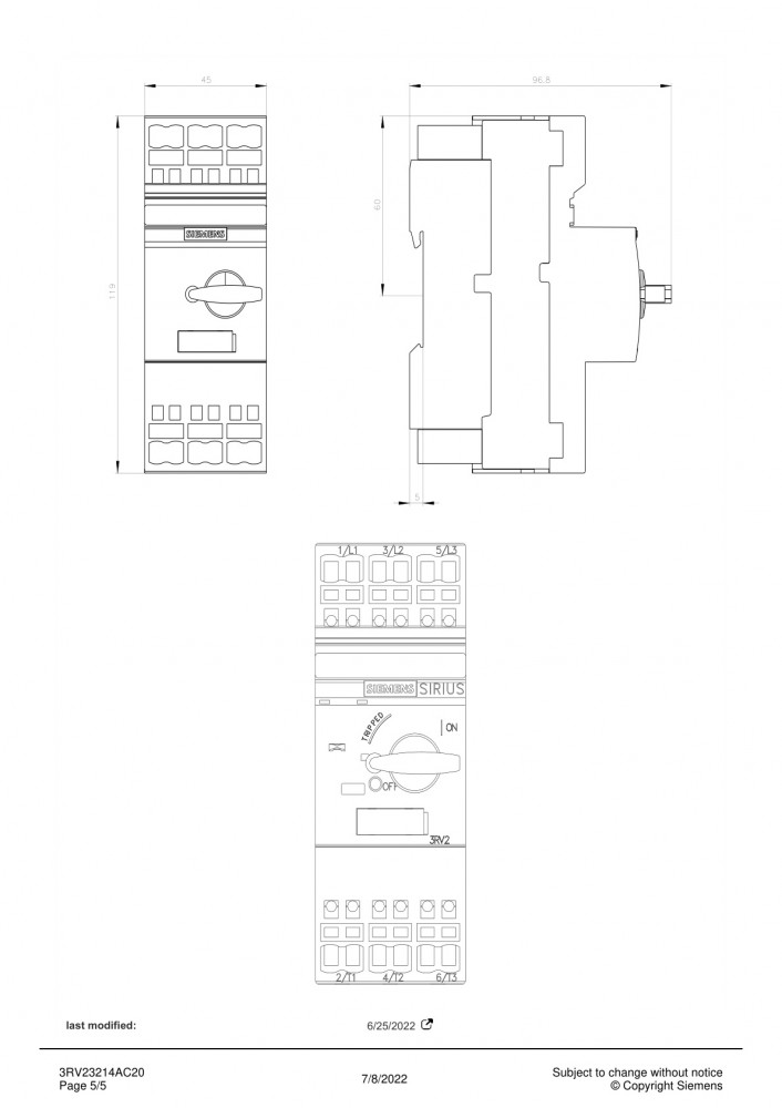 SIEMENS 3RV23214AC20 datasheet page 5
