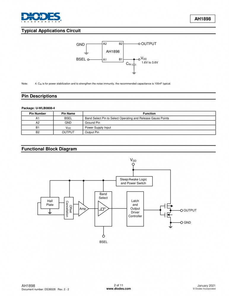 AH1898 datasheet page 2