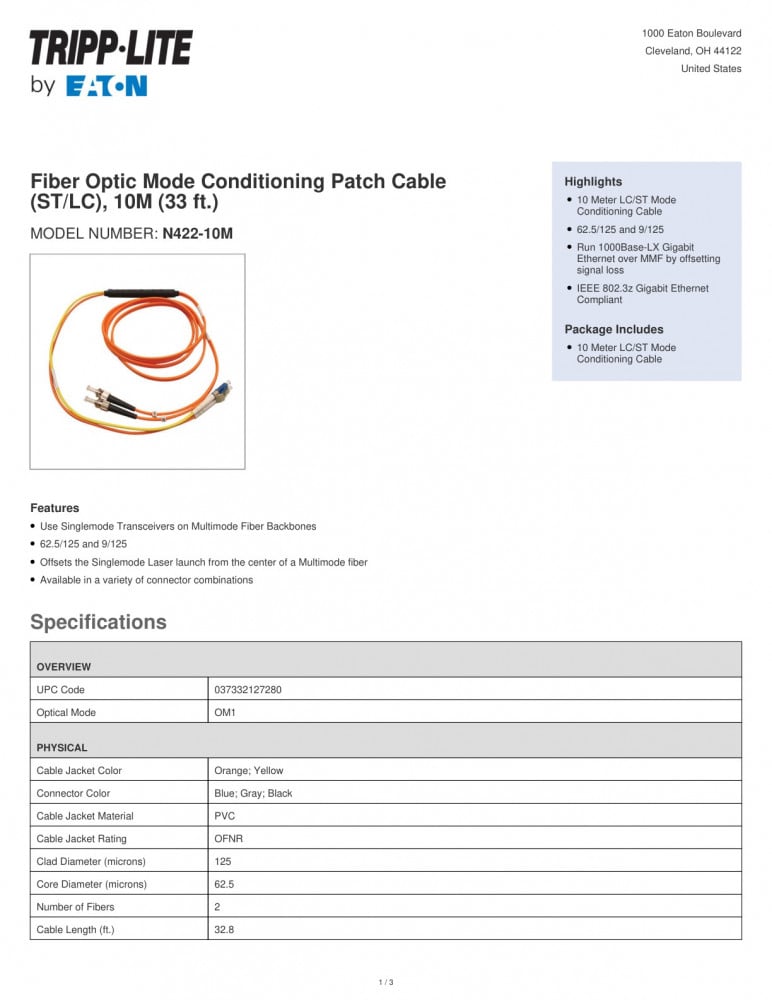 N422-10M technical document page 1