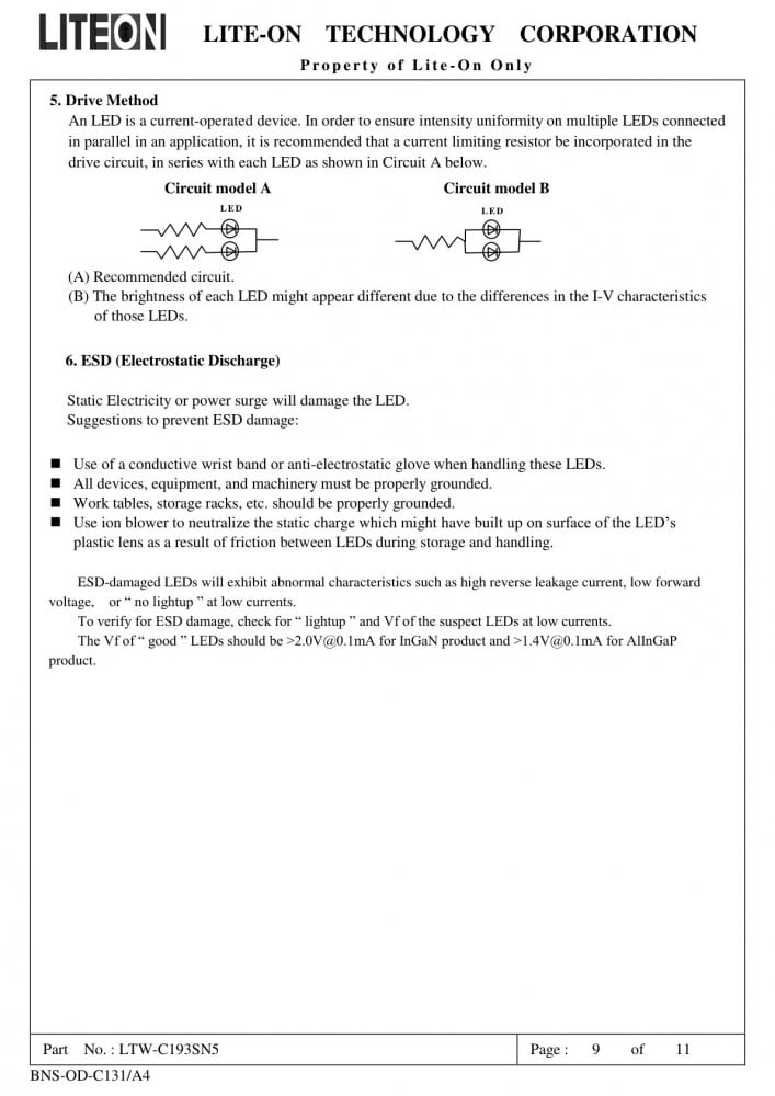 LTW-C193SN5 datasheet page 10