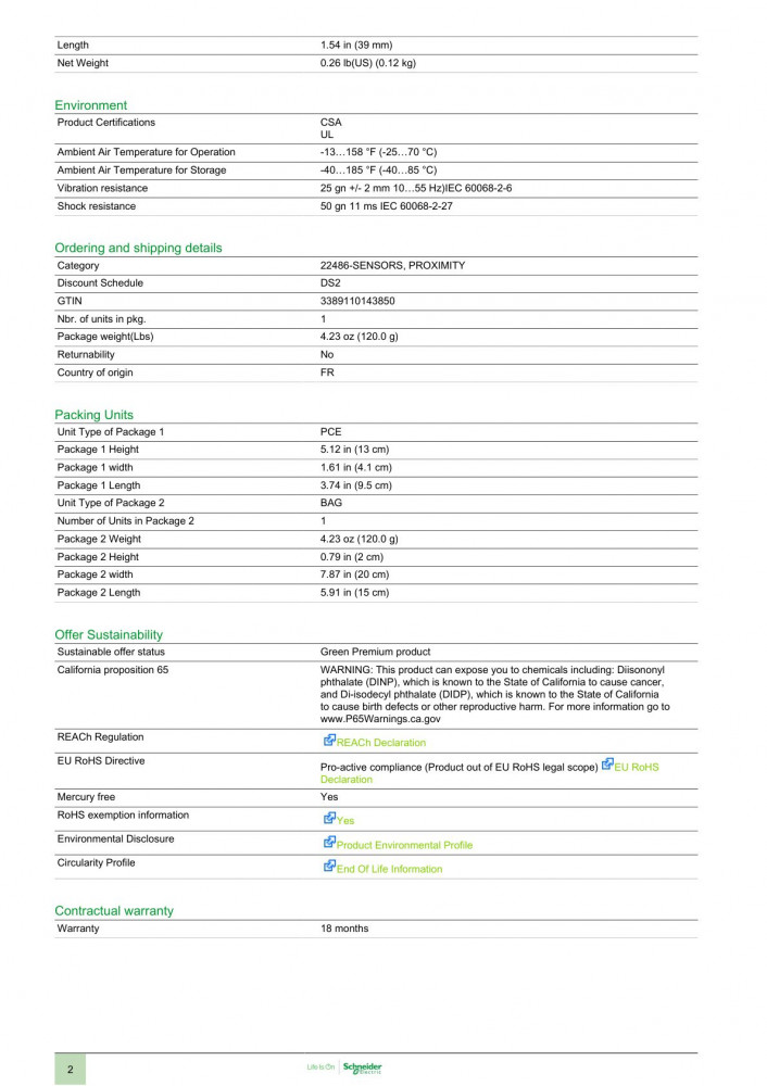 XS518B1NBL2 technical document page 2