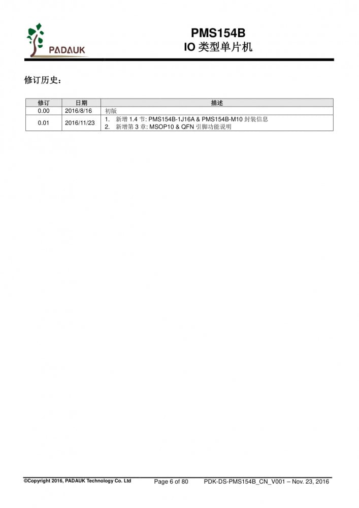 PMS154B datasheet page 6