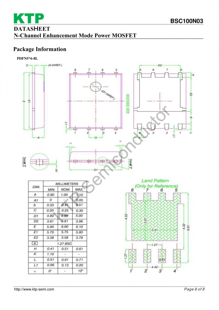 BSC100N03 datasheet page 8