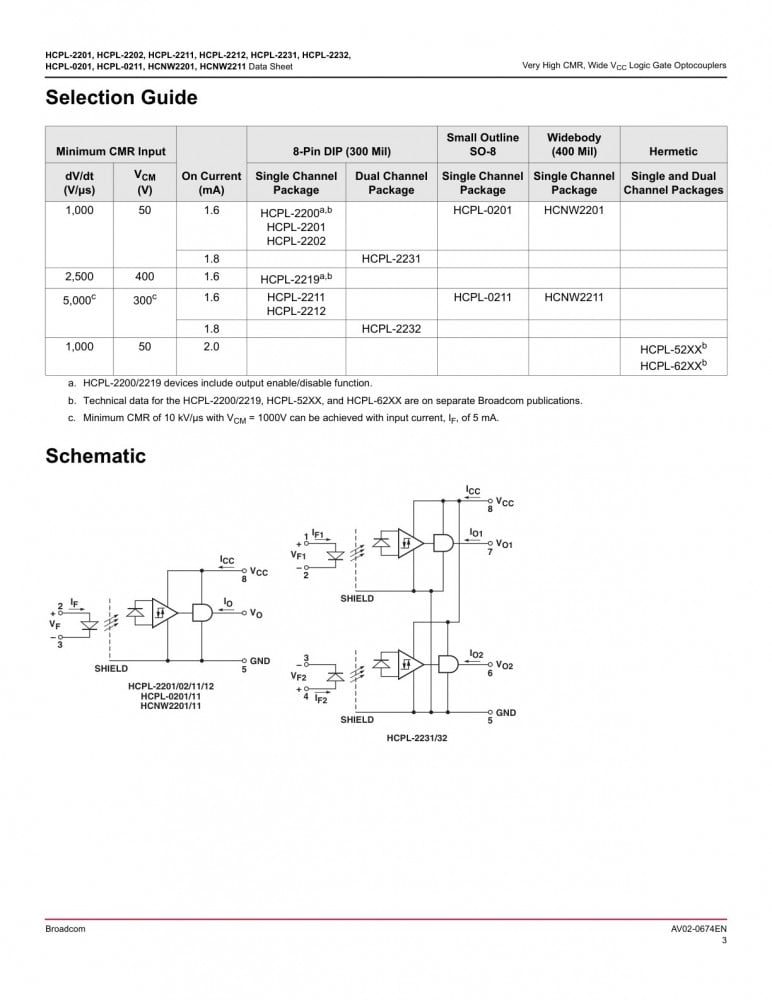 HCPL-2232 datasheet page 3