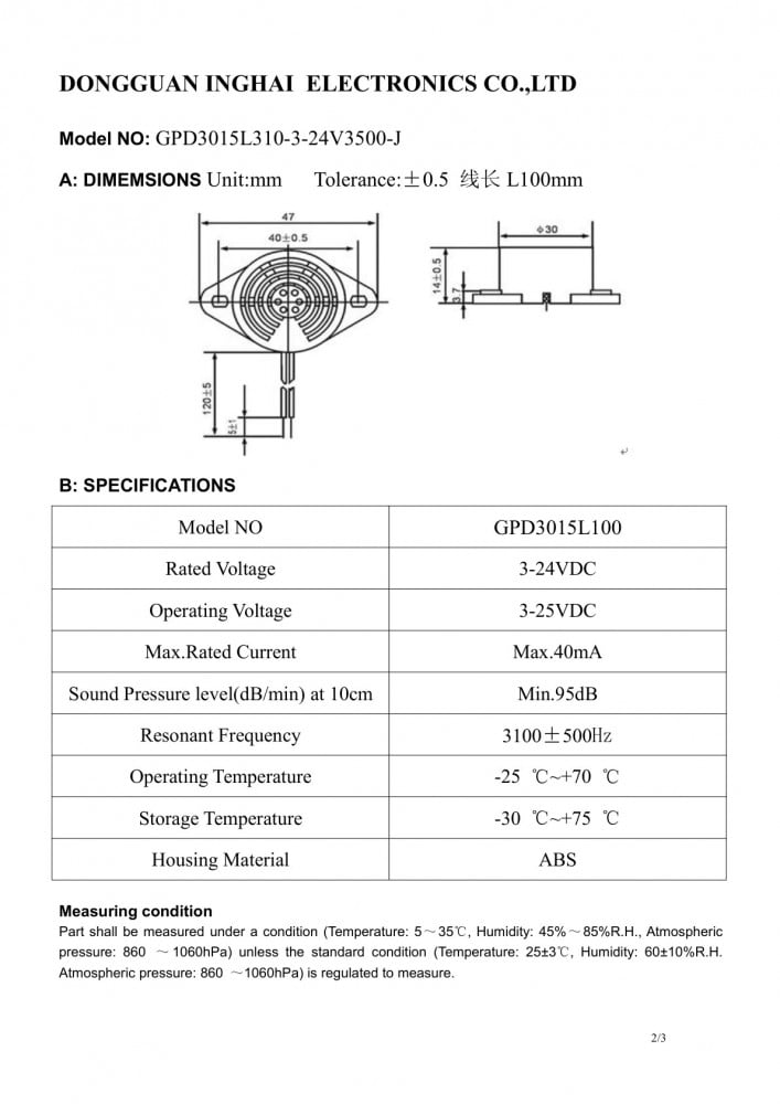 GPD3015L100-5V3500-J specification page 2