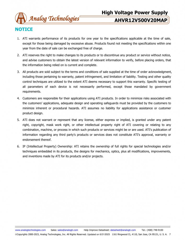 AHVR12V500V20MAP datasheet page 7