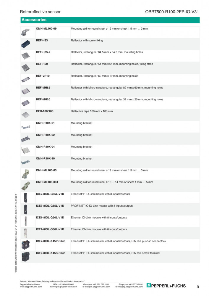 OBR7500-R100-2EP-IO-V31 technical document page 5