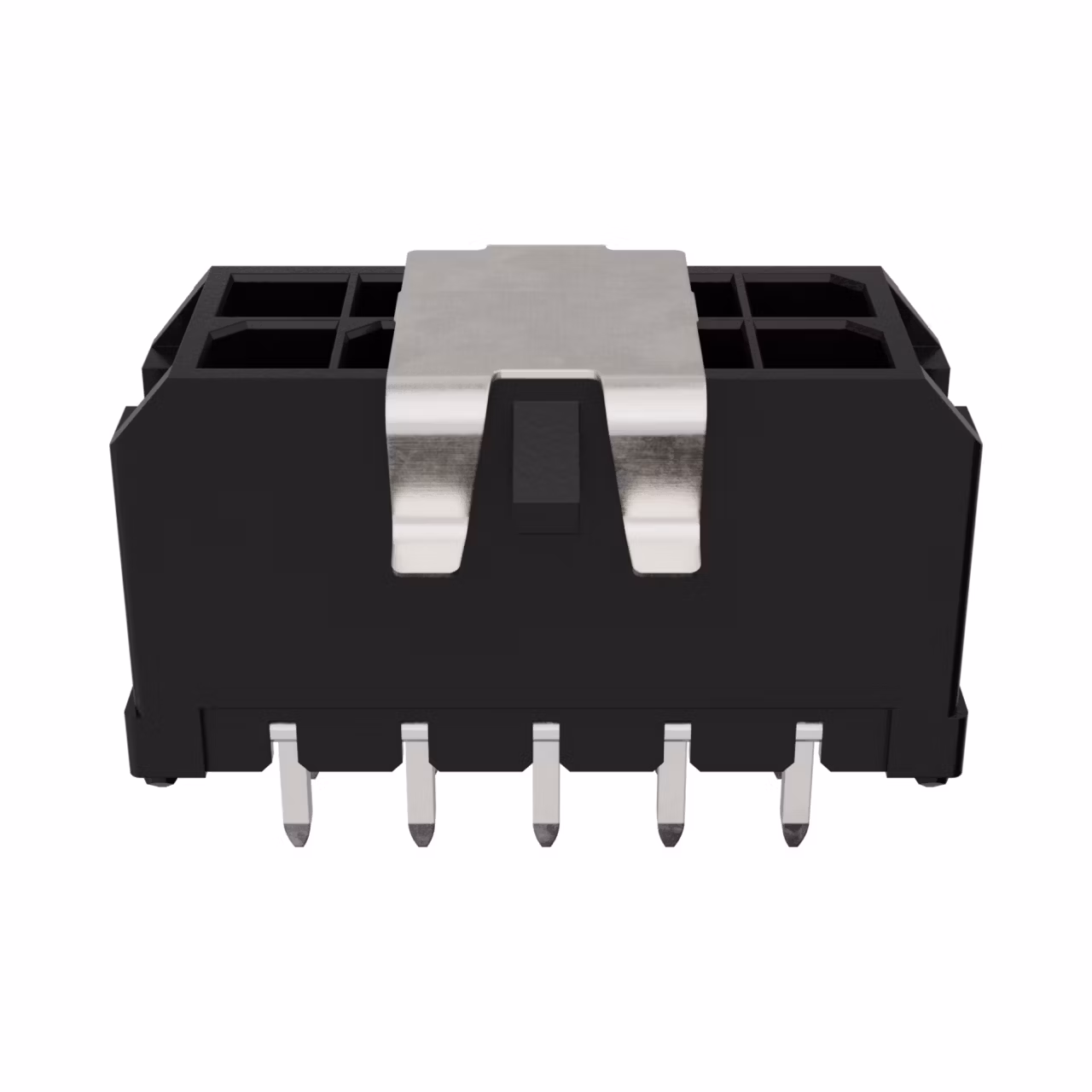 Micro-Fit 3.0 Vertical Header, 3.00mm Pitch, Dual Row, 10 Circuits, Straight Tail, with PCB Polarizing Peg, 0.76µm Gold Plating, Glow-Wire Capable, Black, Tape and Reel, with Pick and Place Cap for sale