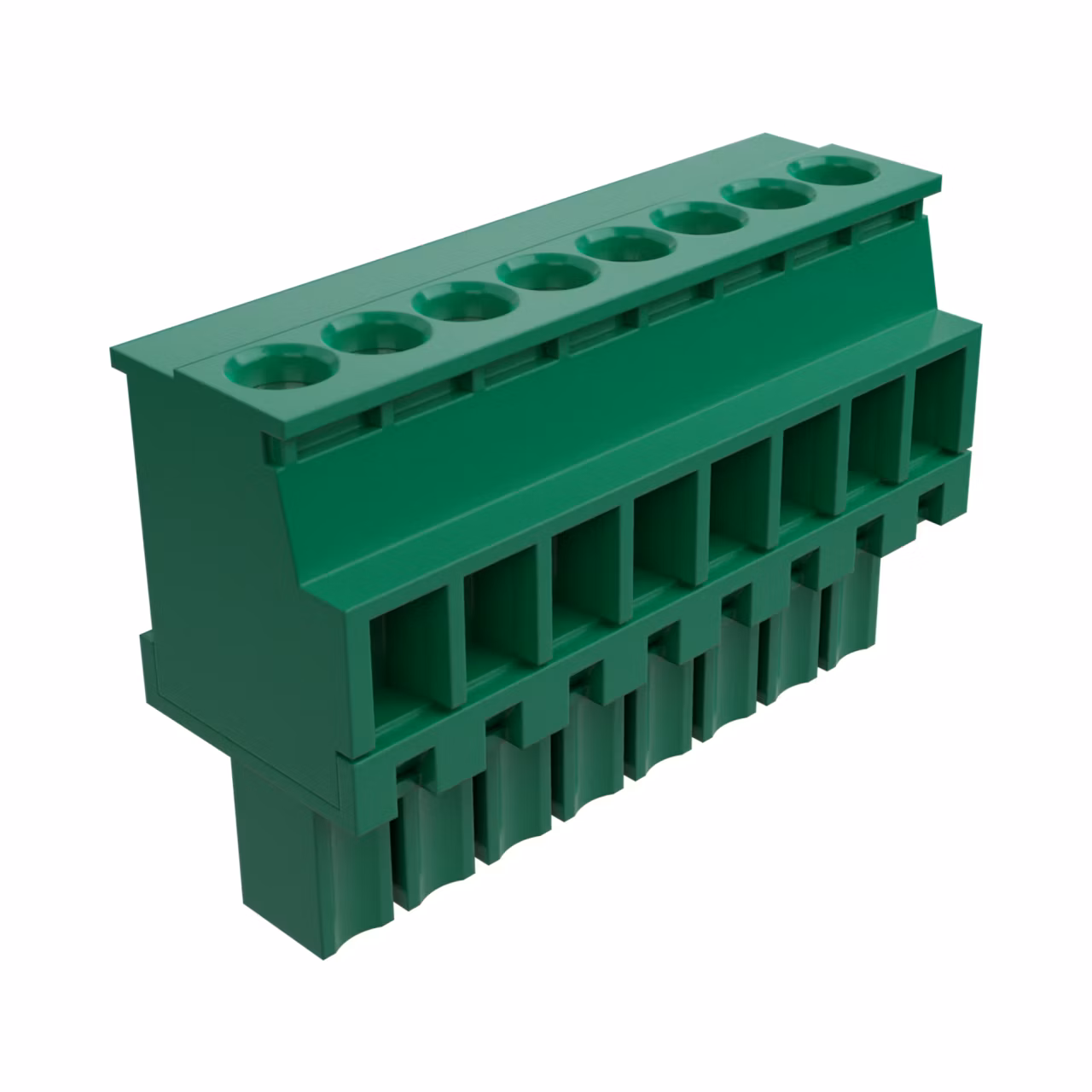 3.50mm Pitch Eurostyle Vertical Plug, Rear Wire Entry, Green Housing, 8 Circuits for sale