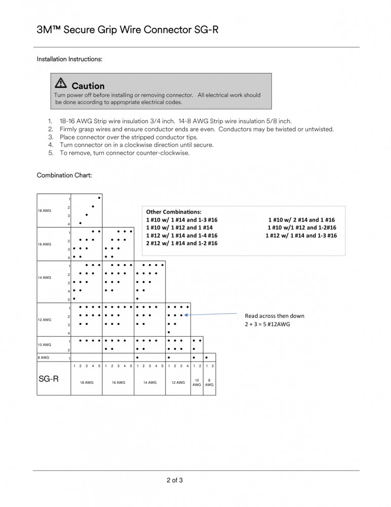 3M SG-R technical datasheet page 2