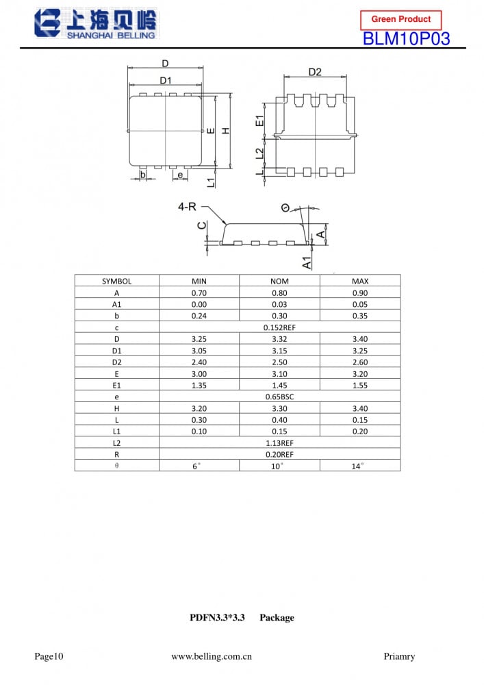 BLM10P03-D datasheet page 10