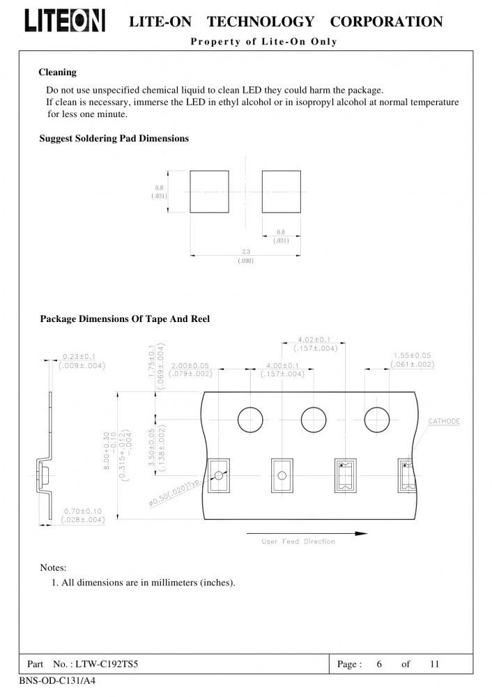 LTW-C192TS5 datasheet page 6