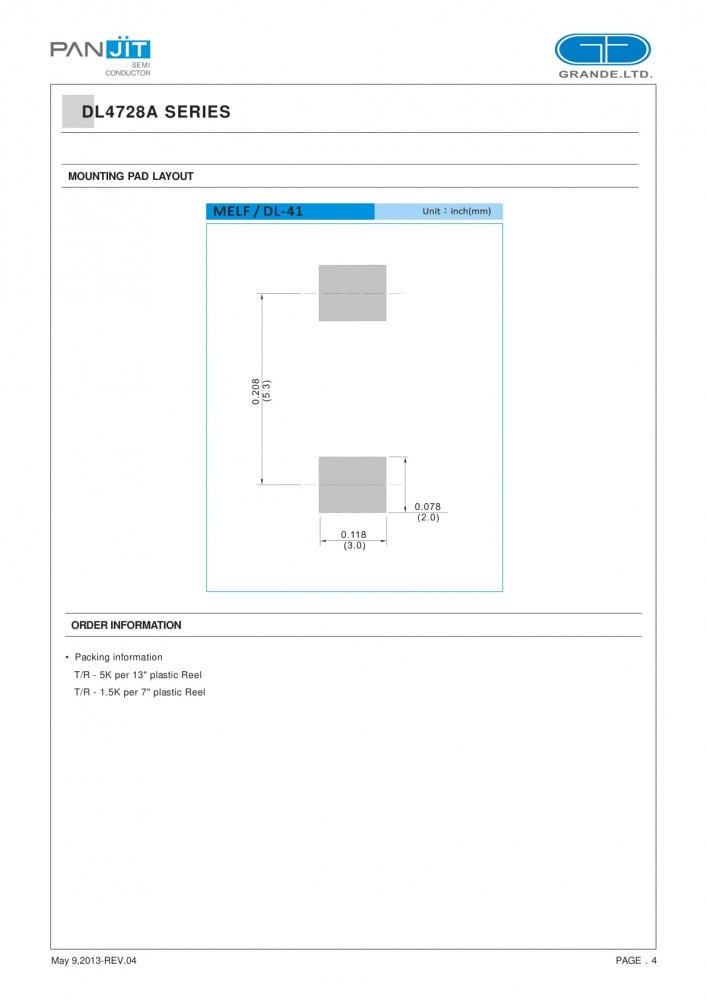 PANJIT DL4728A series datasheet page 4