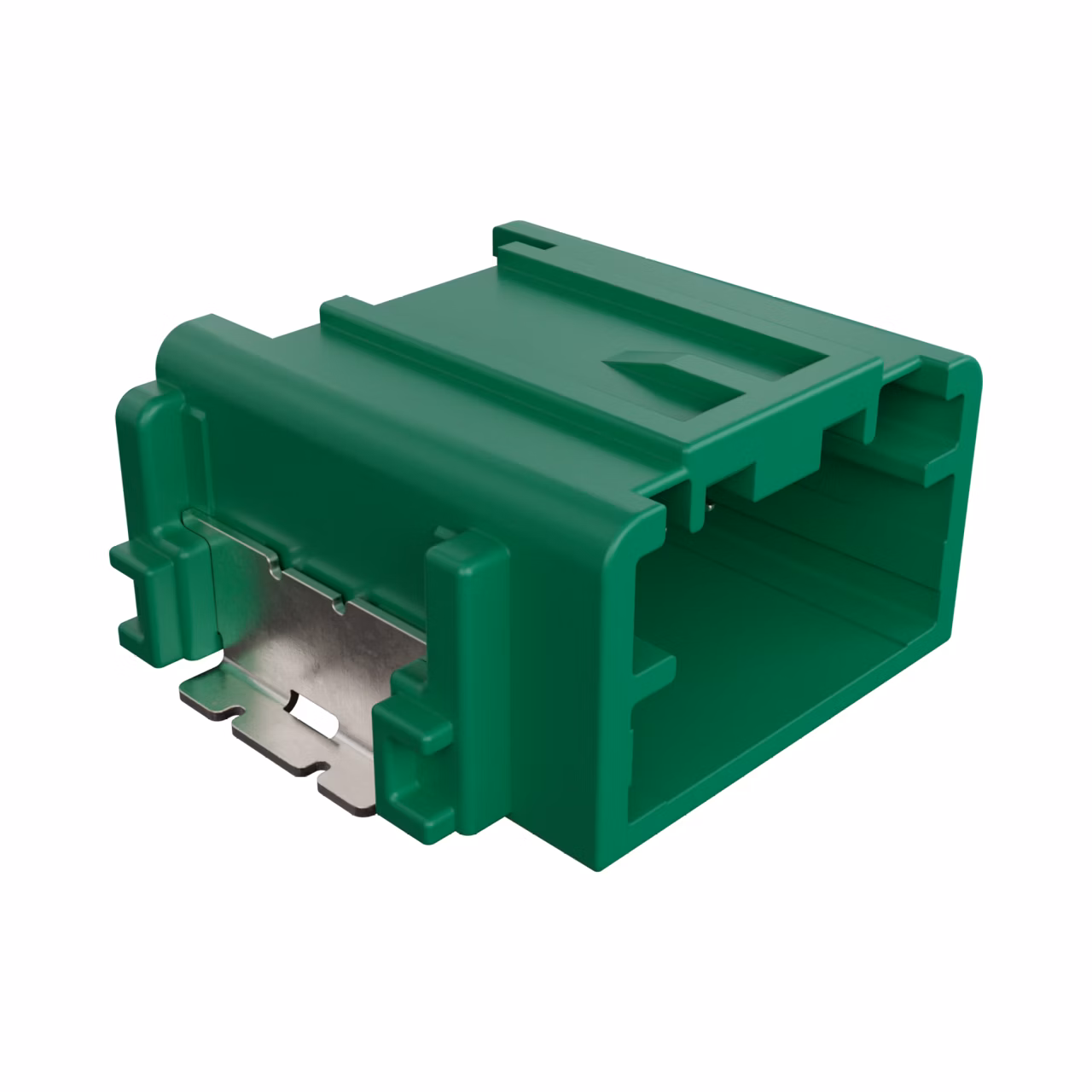 Mini50 Unsealed Header, UL 94 HB, Right-Angle, SMT, Single Row, 4 Circuits, Tin (Sn) Plating, Polarization Option D, Green, Tape and Reel for sale