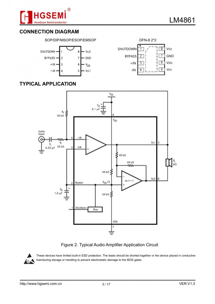 LM4861N/HG datasheet page 3