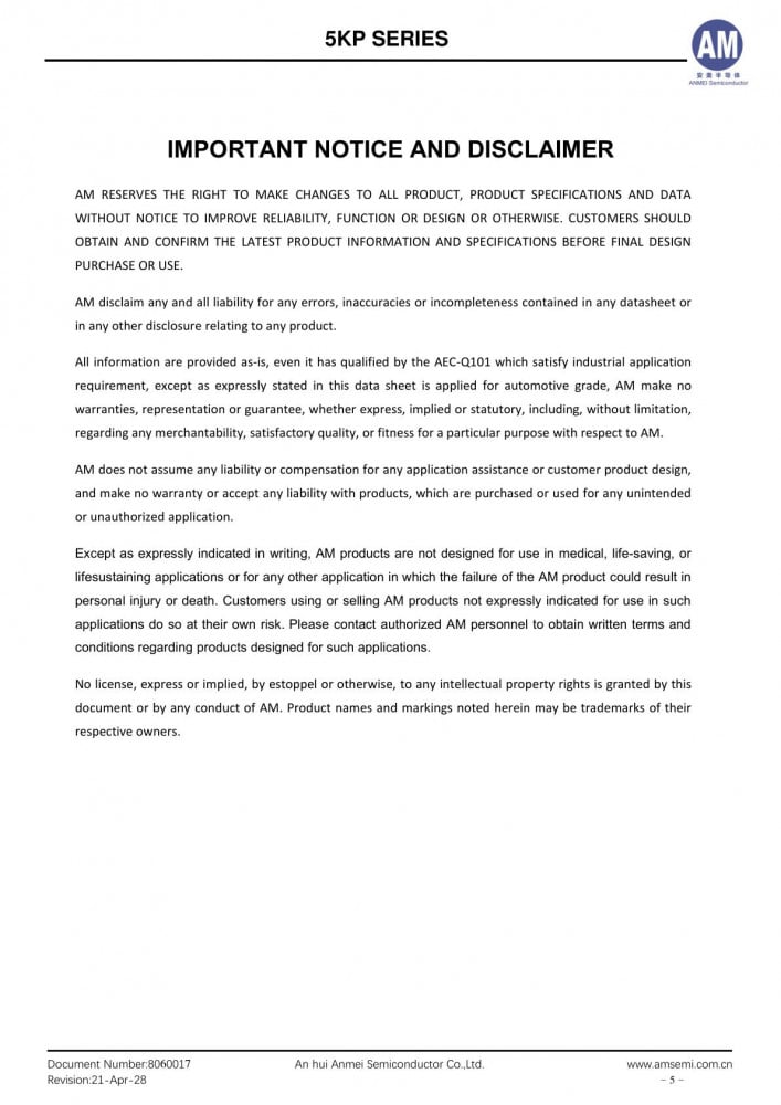 5KP series datasheet page 5
