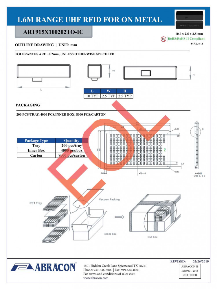 ART915X100202TO-IC product datasheet image 2