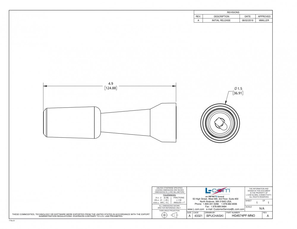 HG4574PF-NMO technical document page