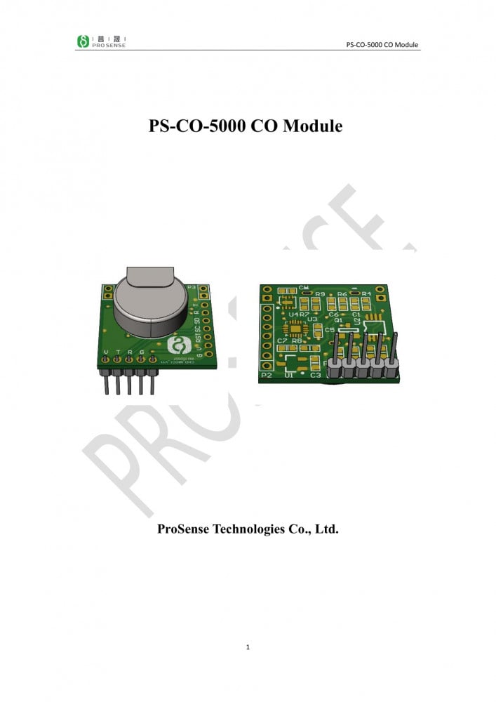 PS-CO-5000 technical document page 1
