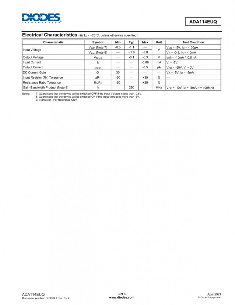 ADA114EUQ-7 datasheet page 3