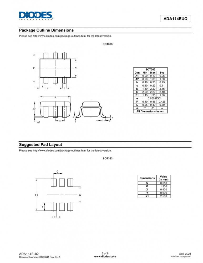 ADA114EUQ-7 datasheet page 5