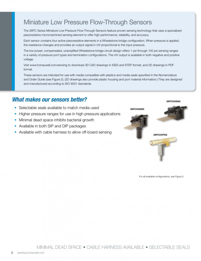 Honeywell 26PC Series datasheet page 2
