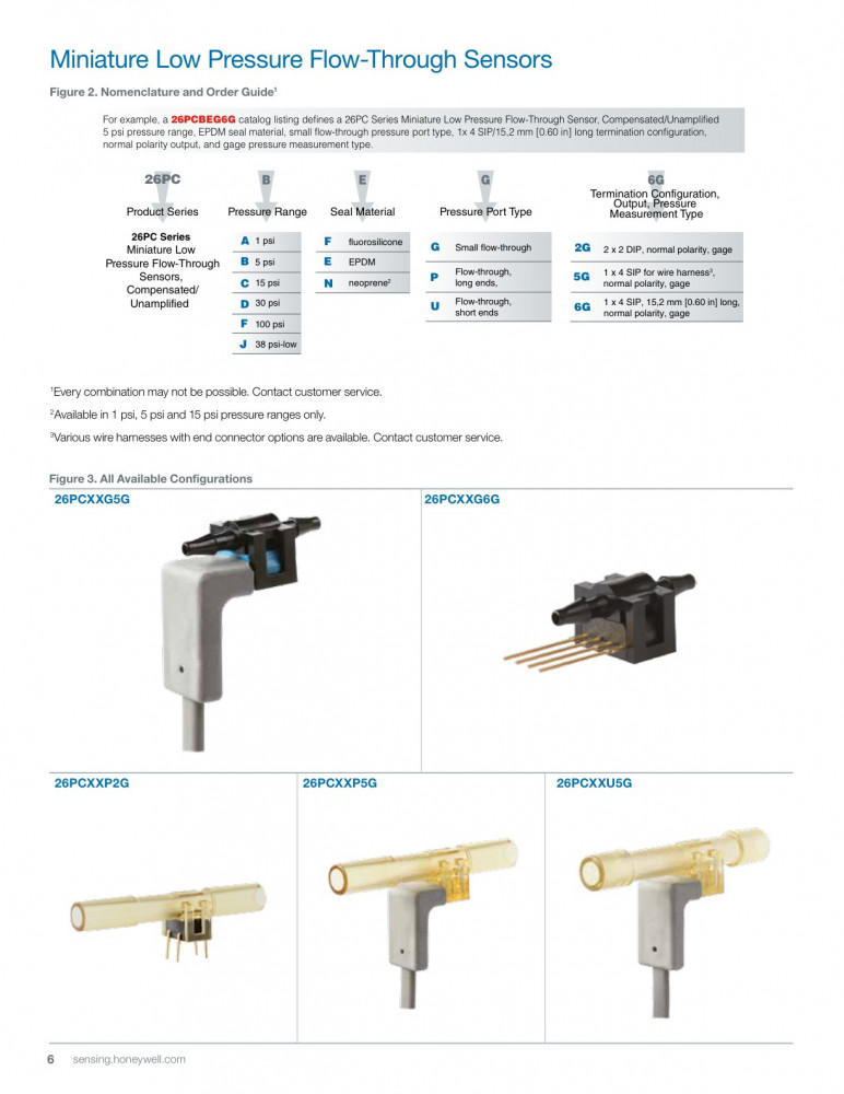 Honeywell 26PC Series datasheet page 6