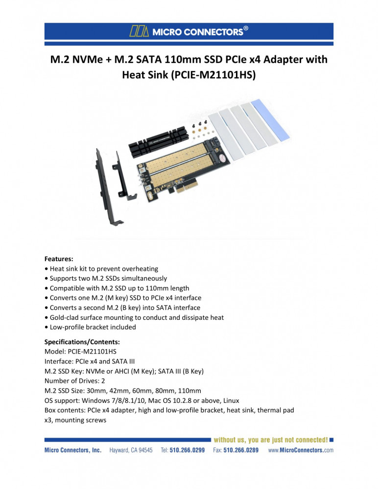PCIE-M21101HS technical document image