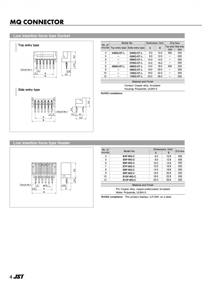 JST MQ series document page 4
