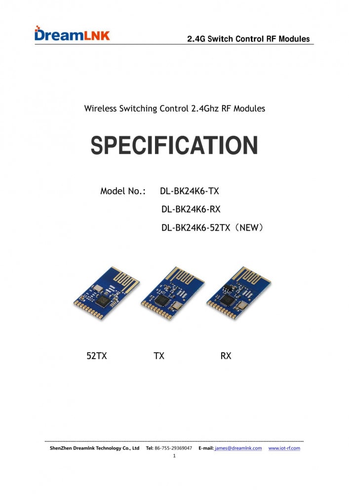 DL-BK24K6 datasheet page 1