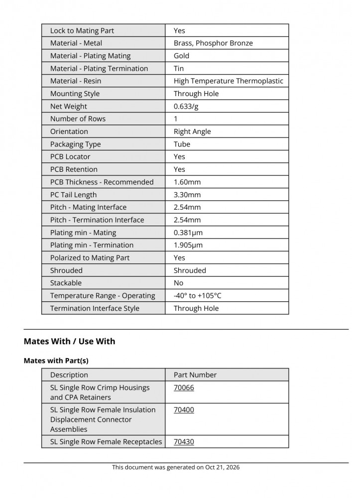 MOLEX 705519036 technical document, page 3