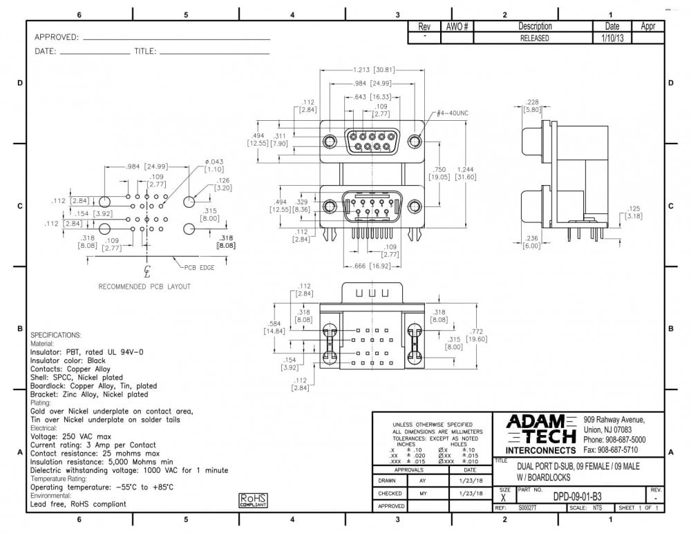 DPD-09-01-B3 technical document page
