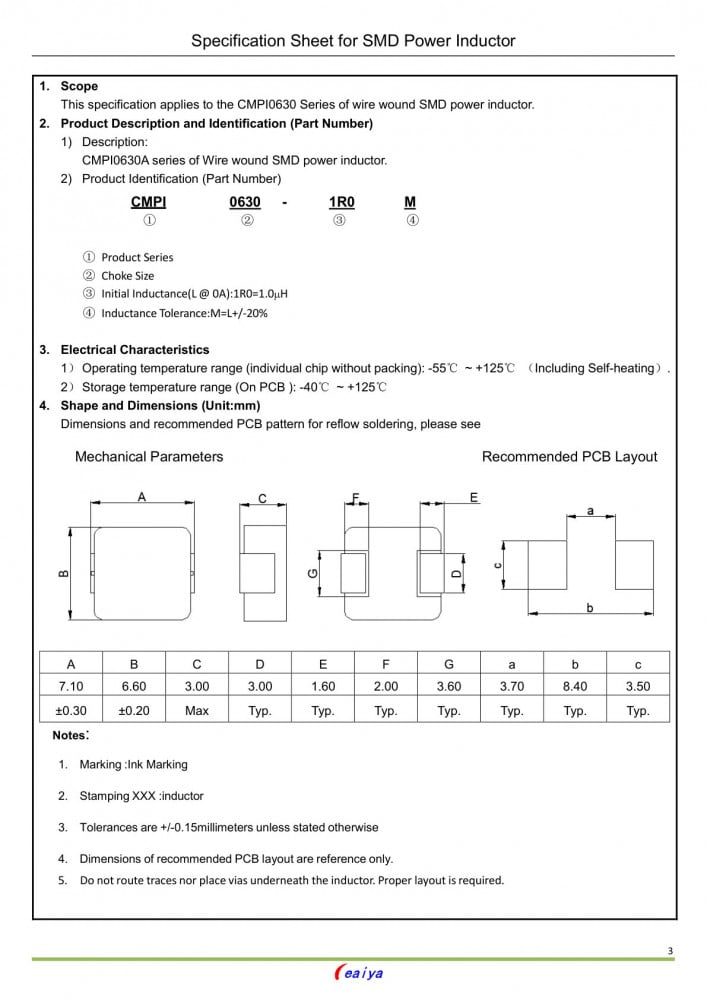 CMPI0630-150M datasheet page 3