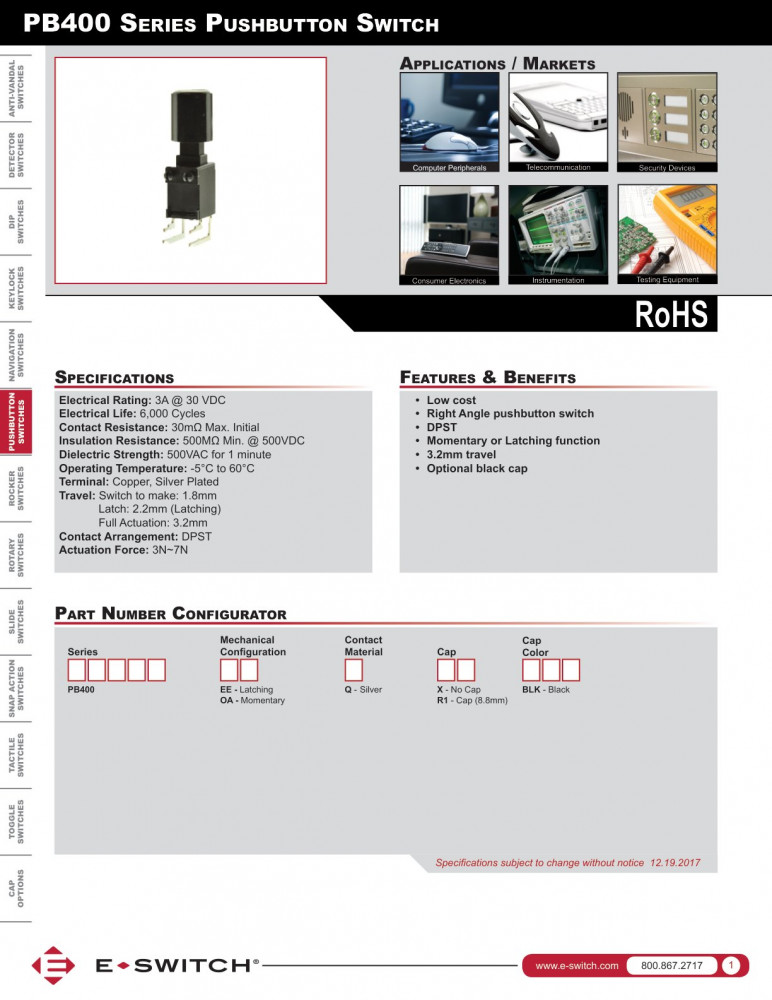 PB400EEQR1BLK product documentation, page 1
