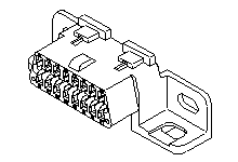 4.00mm Pitch, OBD-II Wire-to-Wire Receptacle Housing, Flange Mount, 16 Circuits for sale