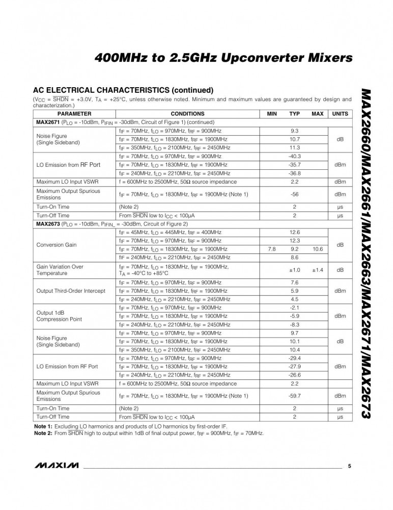 MAX2671 technical document page 5