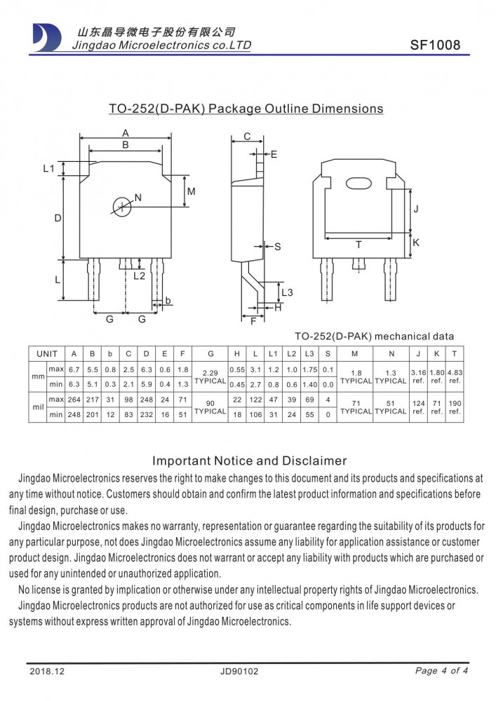 SF1008DS datasheet page 4