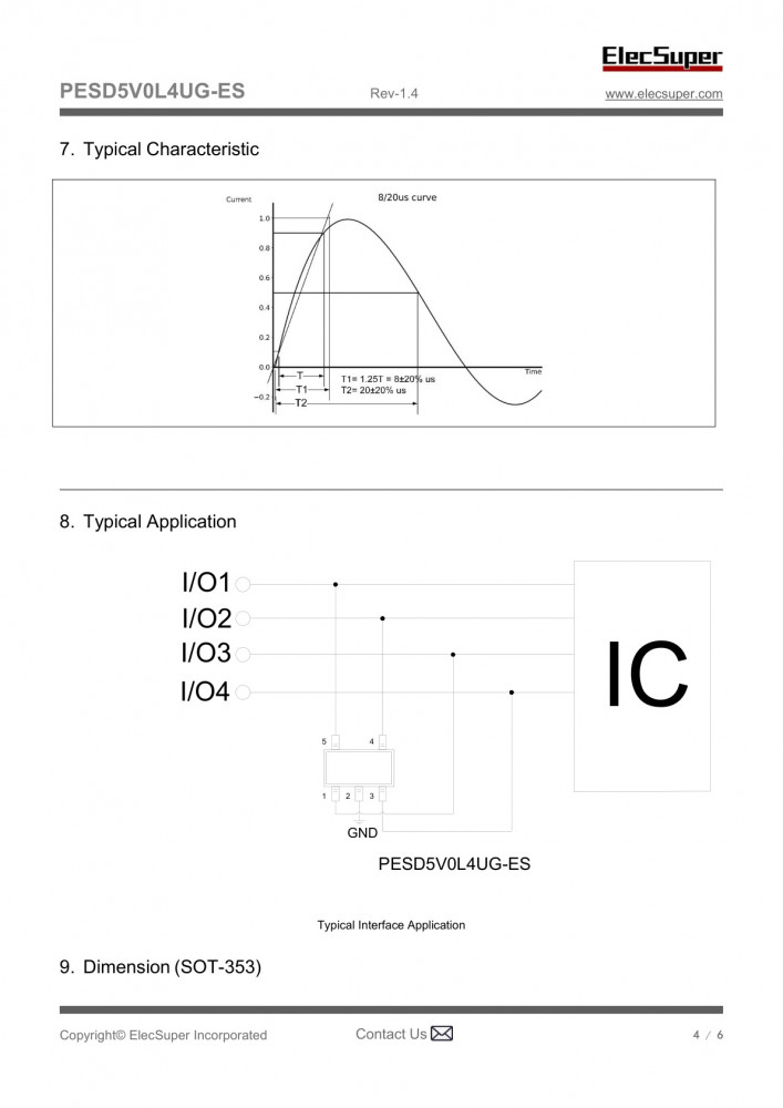 PESD5V0L4UG-ES datasheet page 4