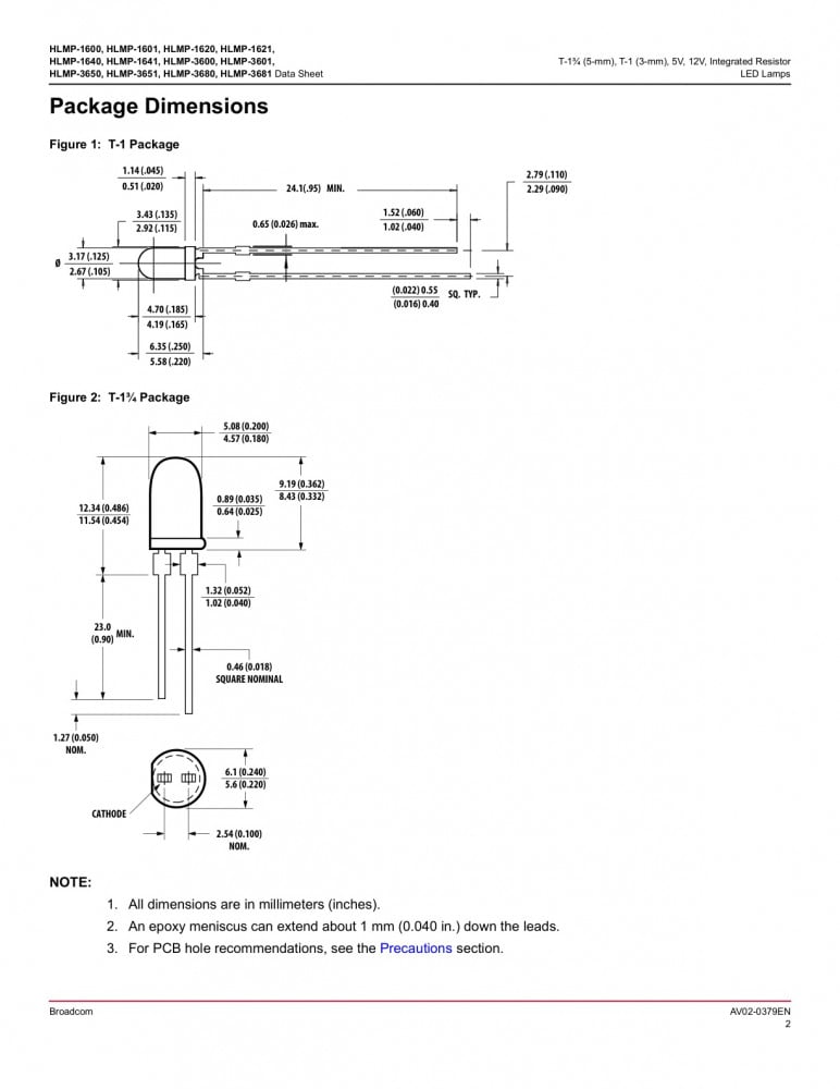 HLMP-1600 datasheet page 2