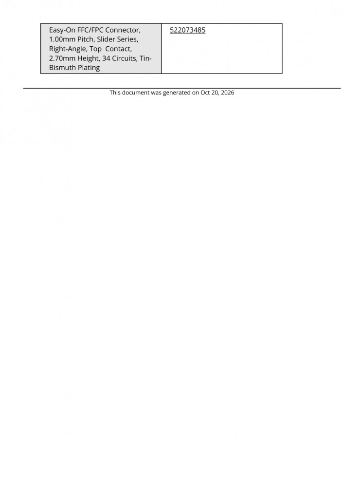 MOLEX 15167 FFC product specification, page 3