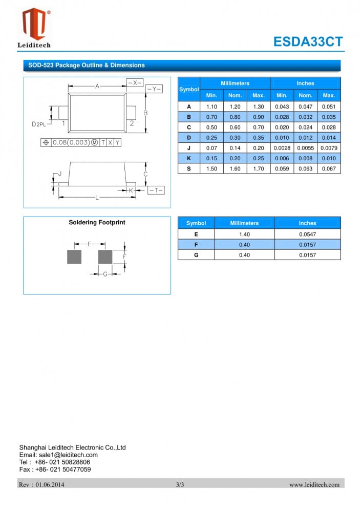ESDA33CT datasheet page 3