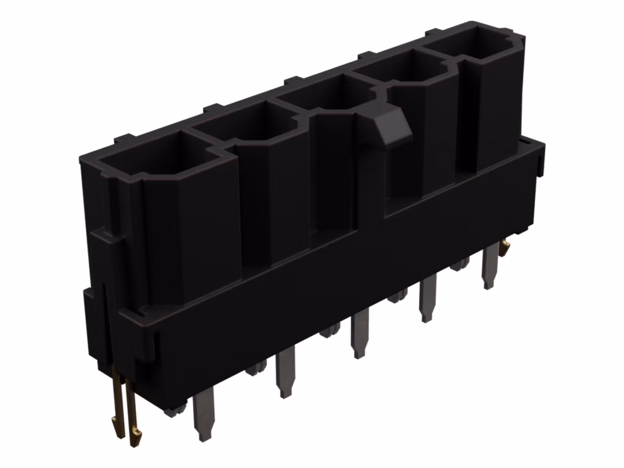 10.00mm Pitch Mini-Fit Sr. Header, Single Row, Vertical, 3.18mm PCB Thickness, Tin (Sn) Plating, 5 Circuits, USE NYE LUBE ON MATING SURFACES for sale