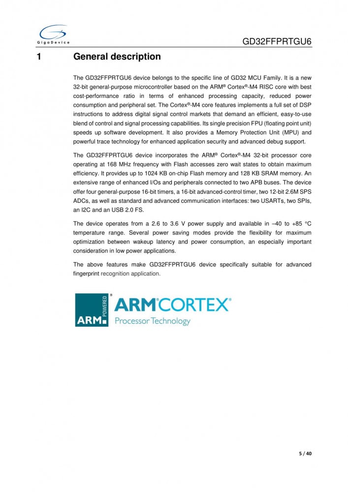 GD32FFPRTGU6 datasheet page 6